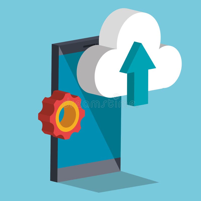 Cloud isometrics design stock illustration. Illustration of creative - 70891475