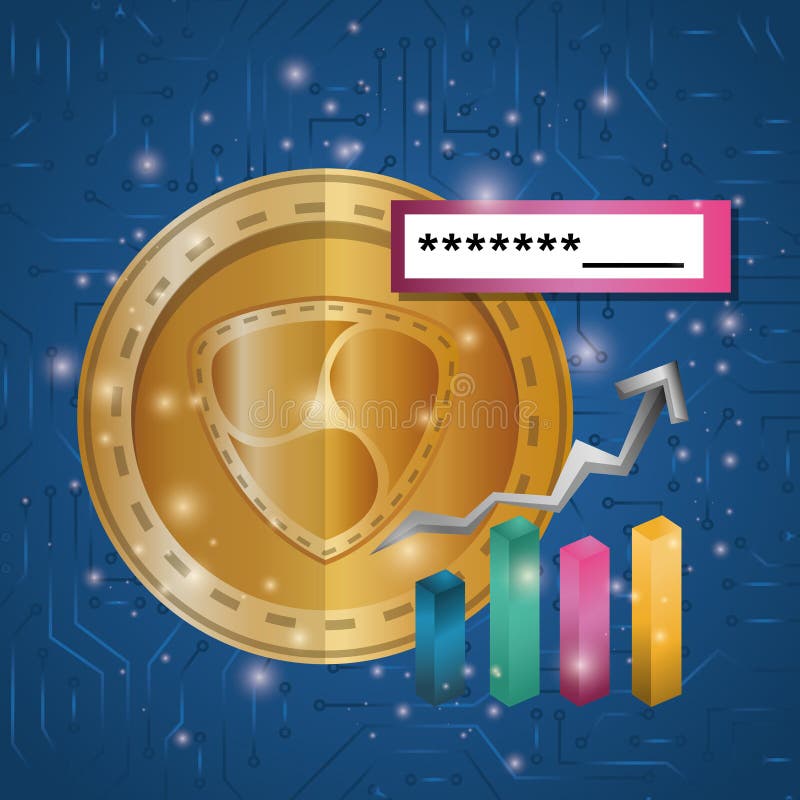 Electronic Commerce with Nem Stock Vector - Illustration of mining ...