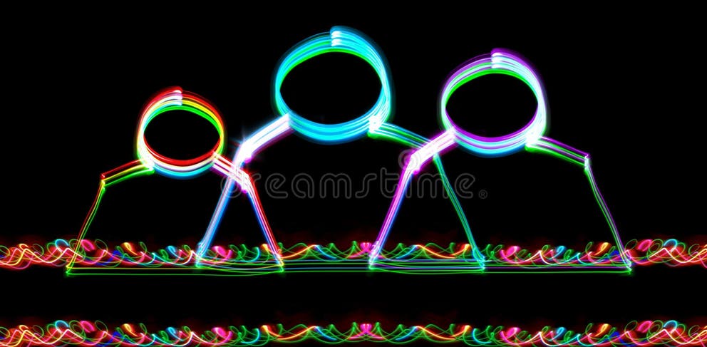 Electronic Communication and Groups Stock Image - Image of group, style ...
