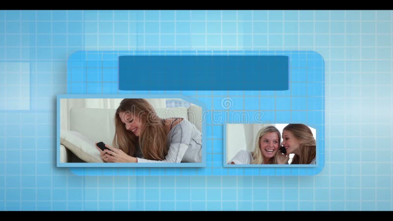 Electronic Communication Montage Animation with Video Examples Stock ...