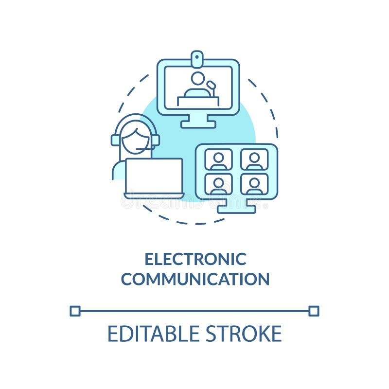 Electronic Communication Technology Drawing Illustration. Stock ...