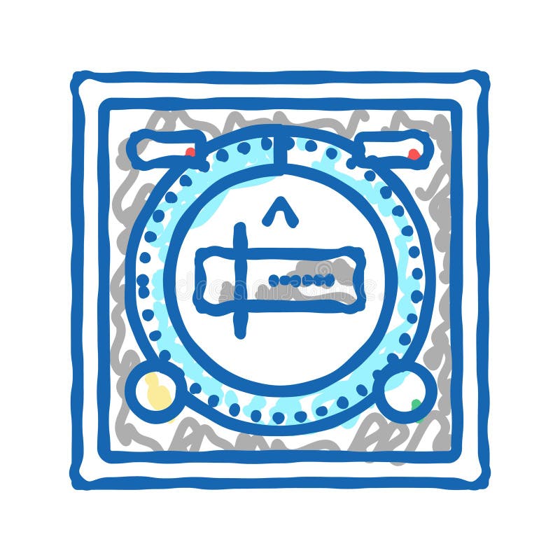 Electronic Compass Icon Doodle Illustration Stock Illustration ...