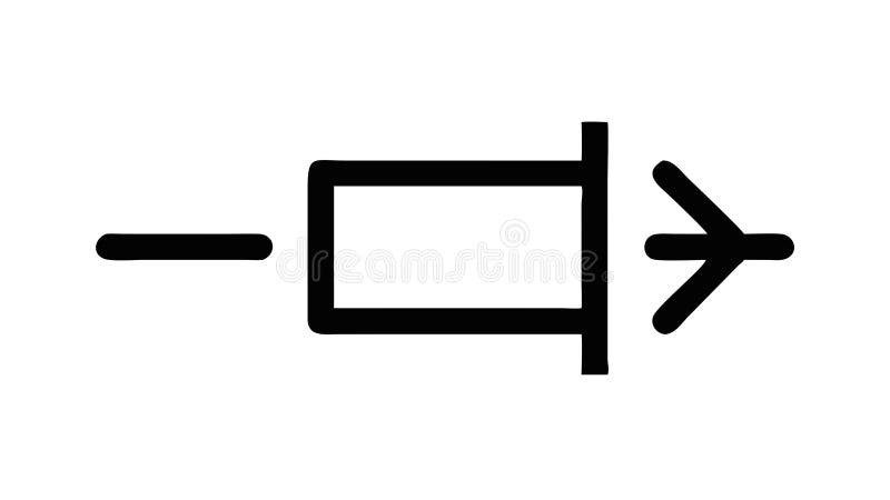 Electronic Component with Arrow Icon Vector Illustration, Vector Design ...