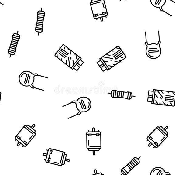 Electronic Component Circuit Chip Vector Seamless Pattern Stock Vector ...