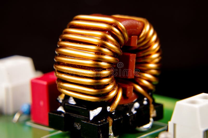 Common Mode Choke Electronic Component Close Up Stock Image - Image of ...