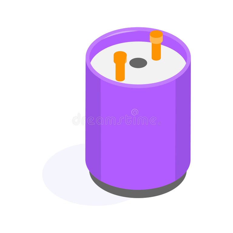 Electronic Component Icon in Isometric Style, Tube Light Starter Vector ...