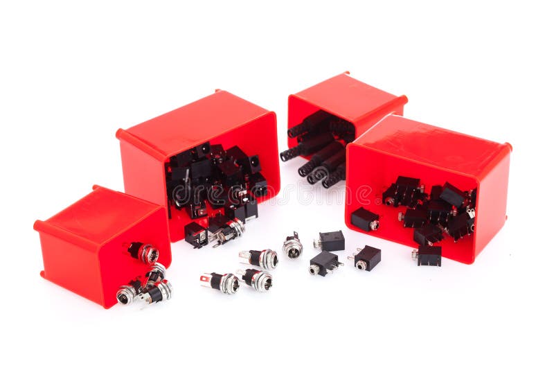 Audio jack placed on pcb stock photo. Image of integrated - 48648868