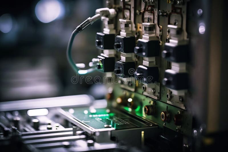 Electronic Component Manufacturing Machine. Generative AI. Stock ...