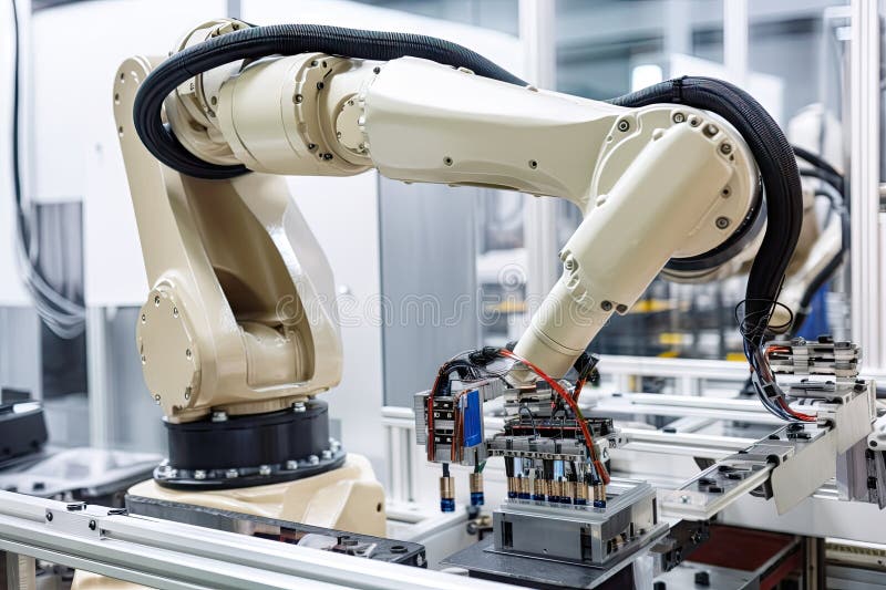 Industrial Robot with Newly Installed Arm or Other Component, Taking ...