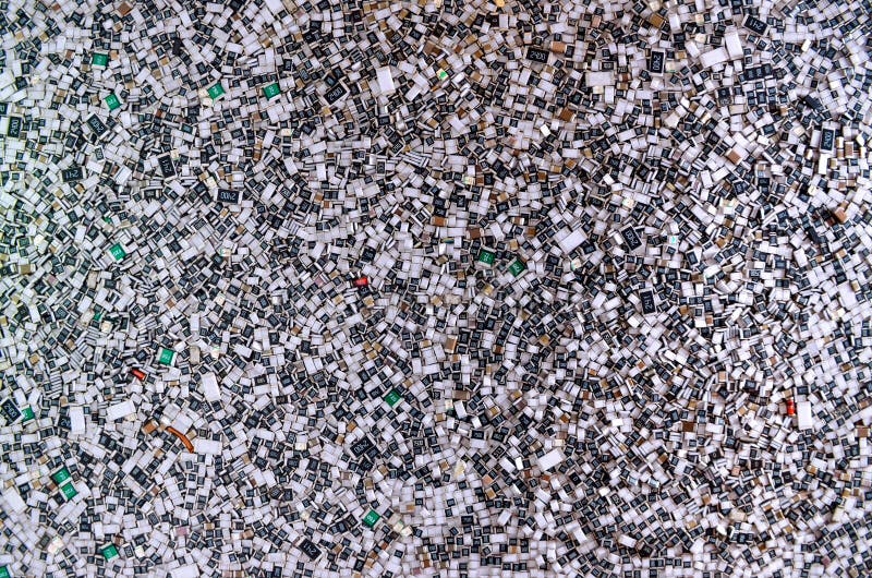 Electronic Components in Bulk. Texture of Chip Resistors Stock Image ...