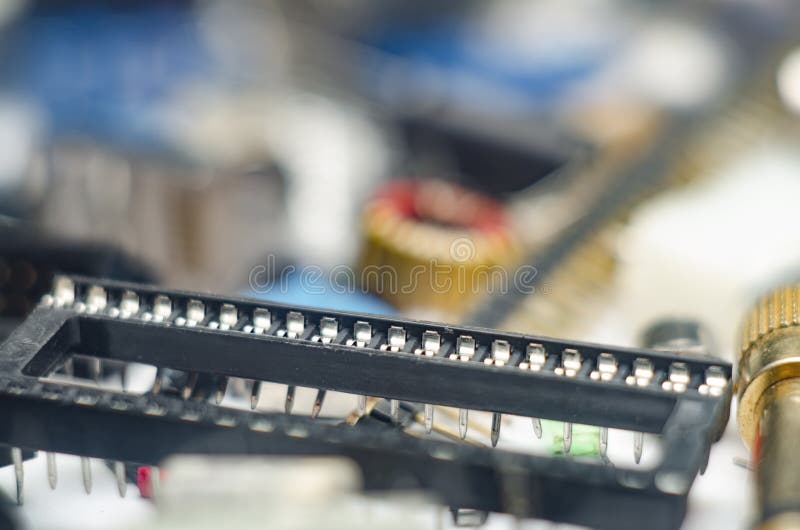 Electronic Components Capacitors, Connector and Chips with Blu Stock ...