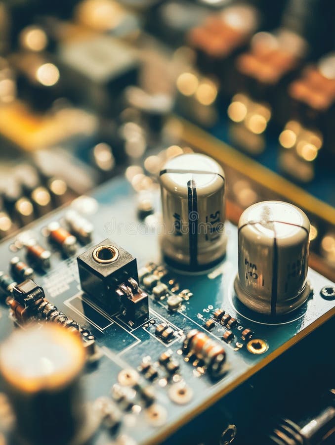 Electronic Components Circuit Board Close Up Stock Image - Image of ...