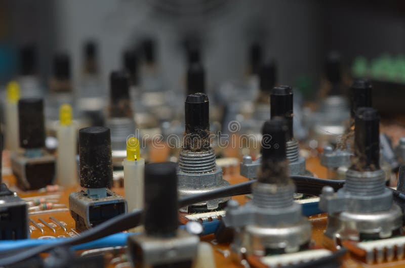 Electronic Components Close-up of Circuit Board Details Stock Image ...