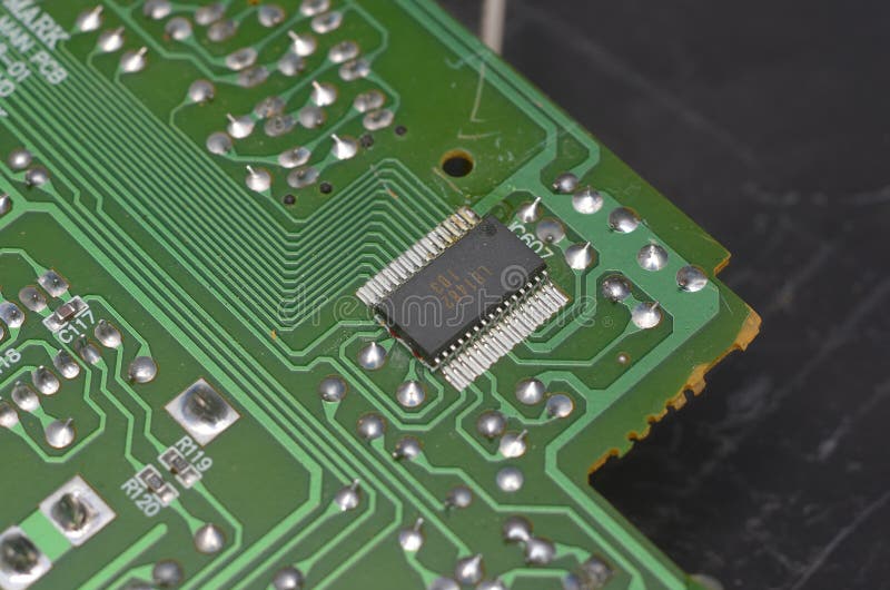 Electronic Components Close-up of Circuit Board Details Stock Image ...