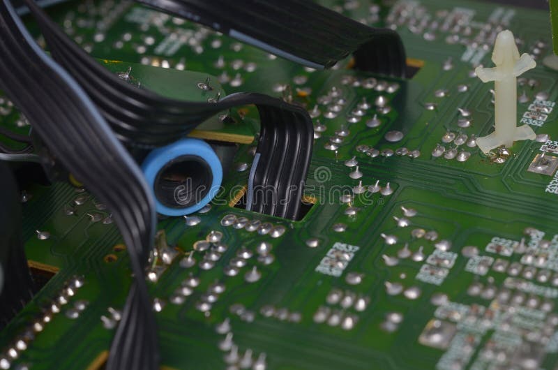 Electronic Components Close-up of Circuit Board Details Stock Image ...