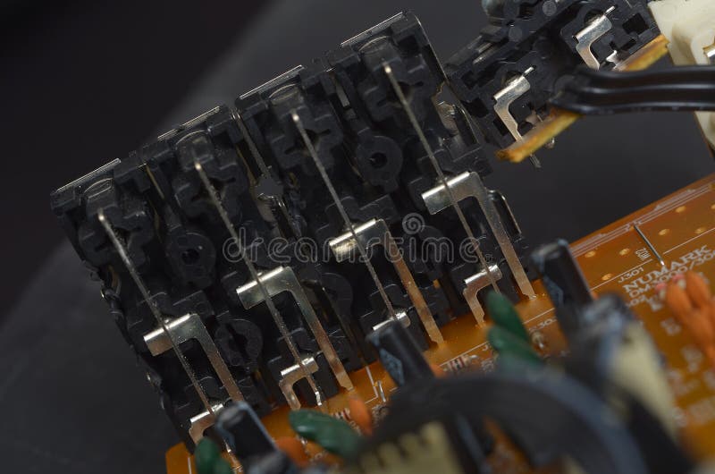 Electronic Components Close-up of Circuit Board Details Stock Photo ...