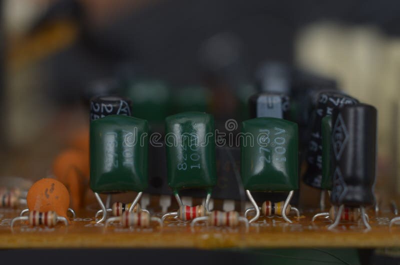 Electronic Components Close-up of Circuit Board Details Stock Image ...