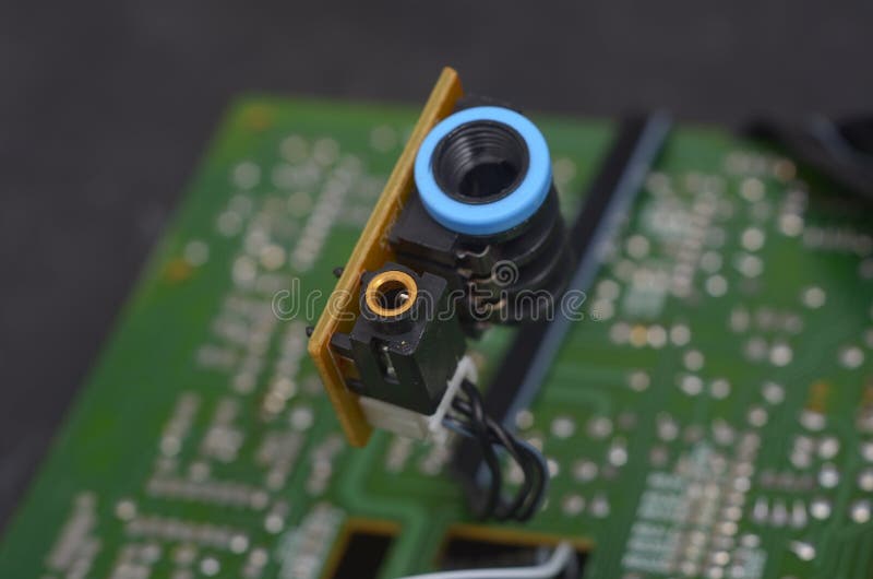 Electronic Components Close-up of Circuit Board Details Stock Photo ...