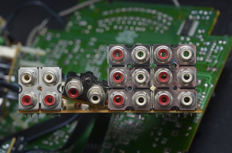 Electronic Components Close-up of Circuit Board Details Stock Photo ...