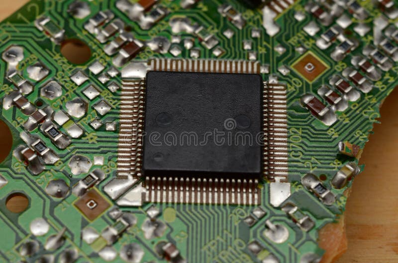 Electronic Components Close-up Details Circuit Board Parts Stock Image ...
