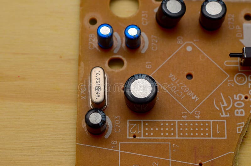Electronic Components Close-up Details Circuit Board Parts Stock Image ...