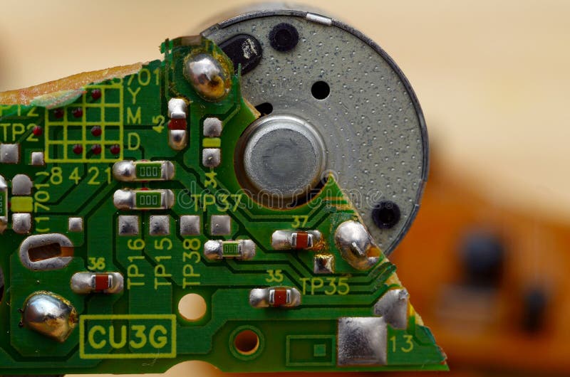 Electronic Components Close-up Details Circuit Board Parts Stock Image ...