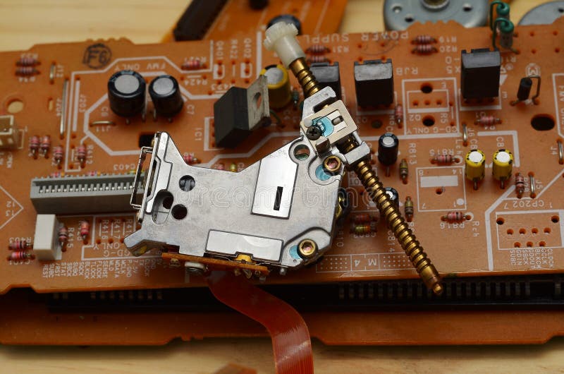 Electronic Components Close-up Details Circuit Board Parts Stock Photo ...