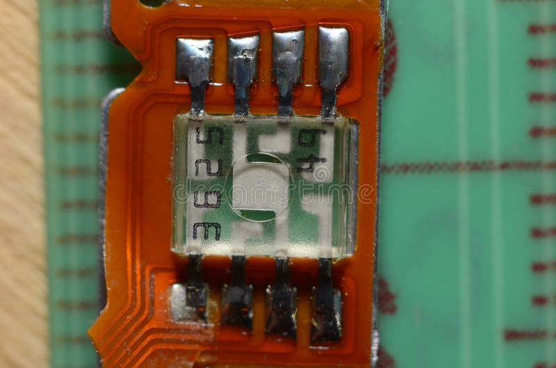 Electronic Components Close-up Details Circuit Board Parts Stock Photo ...