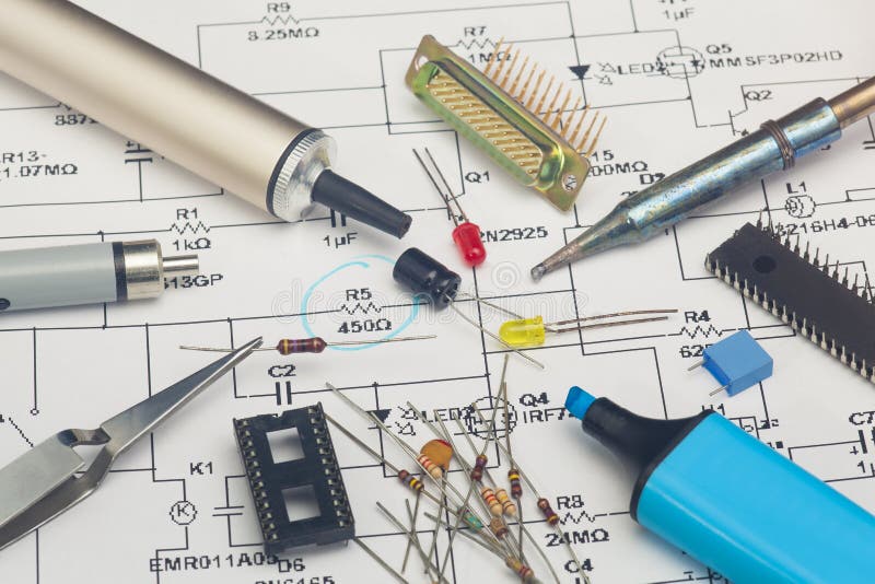 Electronic components stock photo. Image of chip, expenditure - 38417086