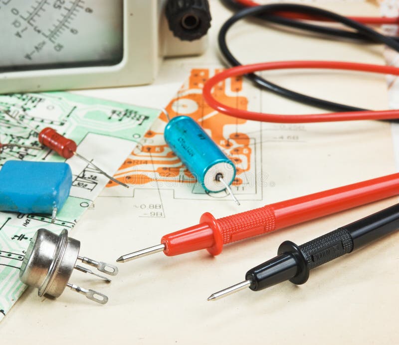 Electronic components stock image. Image of delineation - 173008677