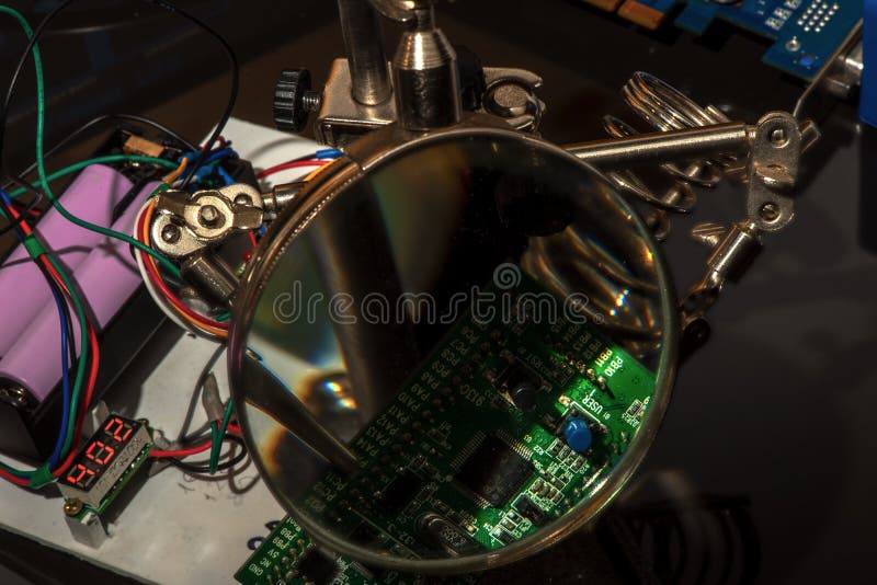 Electronic Components and Microcircuits - Assembly Stock Photo - Image ...