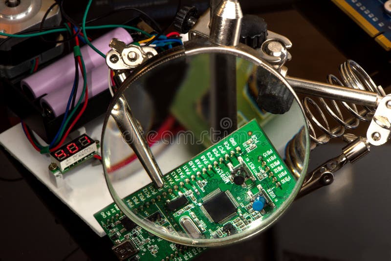 Electronic Components and Microcircuits - Assembly Stock Image - Image ...