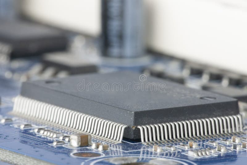 Electronic Components are Mounted on the Device Board Stock Image ...