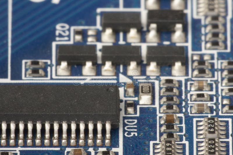 Electronic Components are Mounted on the Device Board Stock Image ...