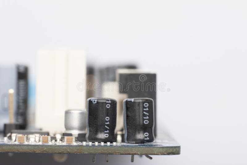 Electronic Components are Mounted on the Device Board Stock Image ...