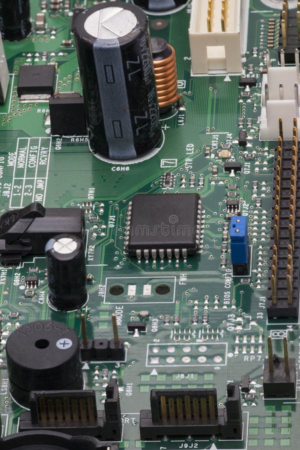 Electronic Components are Mounted on the Device Board Stock Image ...