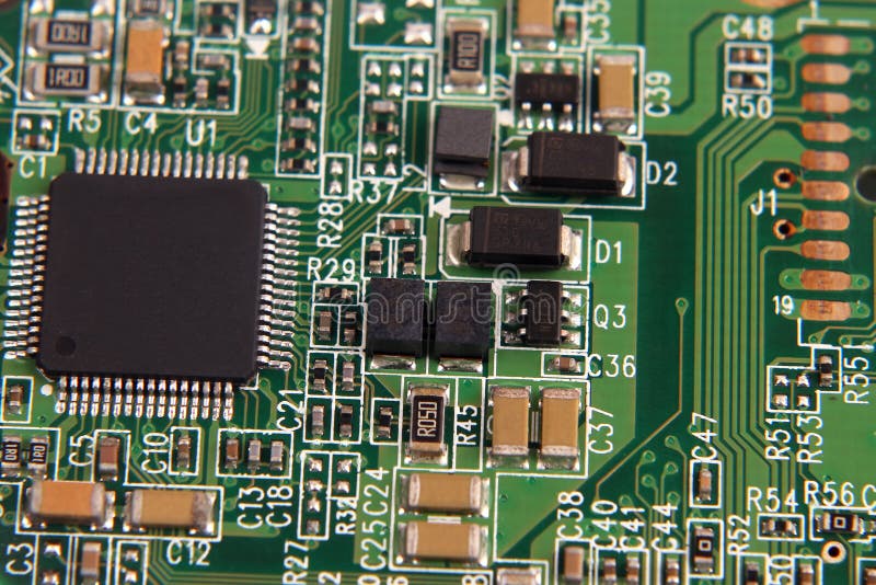 Electronic Panel Board. Basis of Electronic Devices and Parts Stock ...