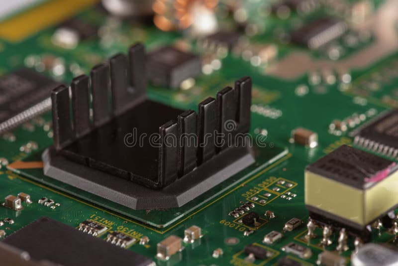Electronic Components on the PCB Stock Photo - Image of electrical ...