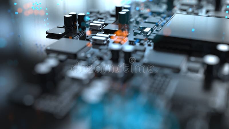 The Variety of Different Types of Chips and Electronic Components Stock ...