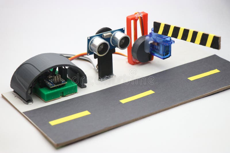 Electronic Components with Programmable Micro Controller are Connected ...