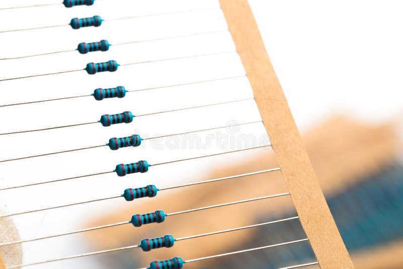 Electronic Components: Resistors on Paper Tape - Image Stock Photo ...