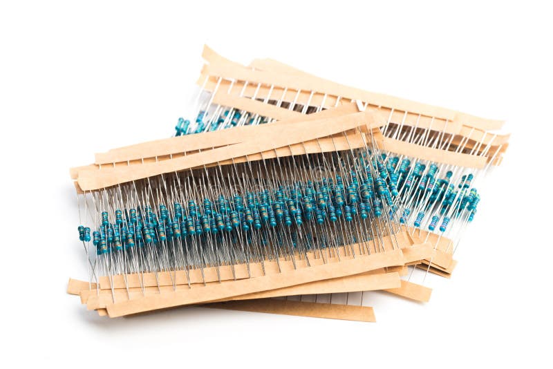 Electronic Components: Resistors on Paper Tape on White - Image Stock ...