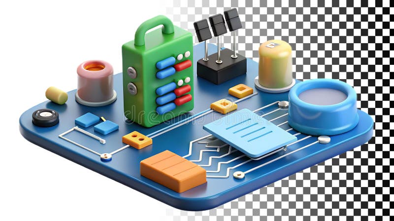 Electronic Components Set Circuit Board and Tech Parts Png Transparent ...