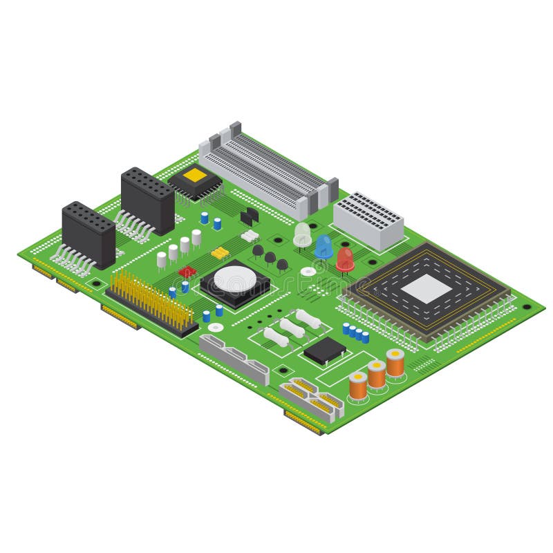 Computer Electronic Circuit Board Component Banner Horizontal Set ... Computer Electronic Circuit Board Component Banner Horizontal Set ...