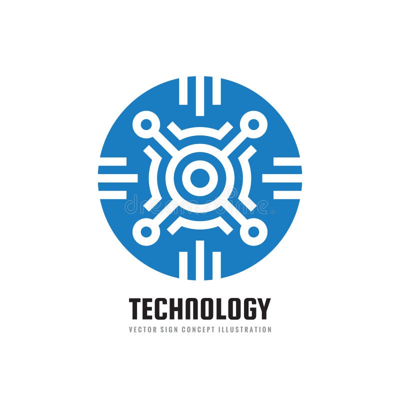 Global Electronic Technology Logo Design. Computer Network Sign. Vector ...