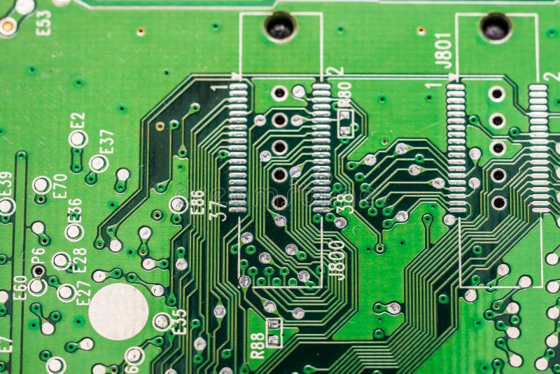 Electronic Computer Circuit Board Stock Image - Image of circuit, macro ...