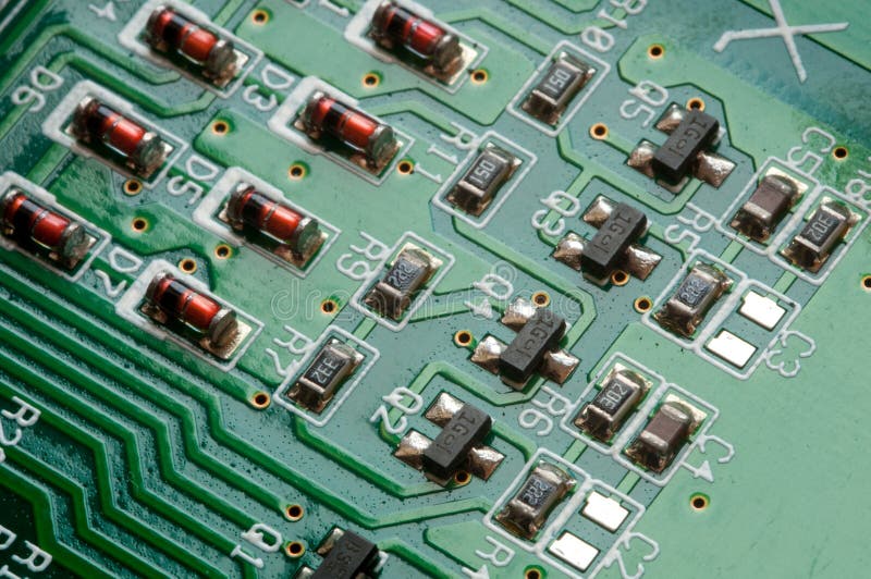 Electronic Computer Circuit Board Details Stock Photo - Image of ...