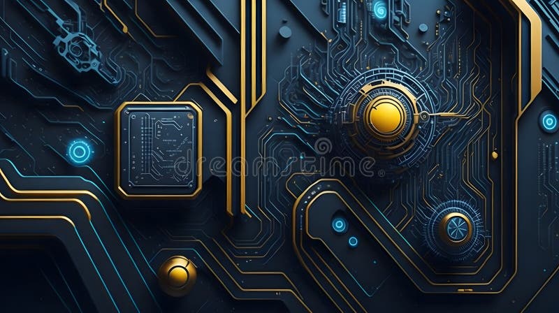 Electronic Computer Hardware Technology. Motherboard Digital Chip. Tech ...