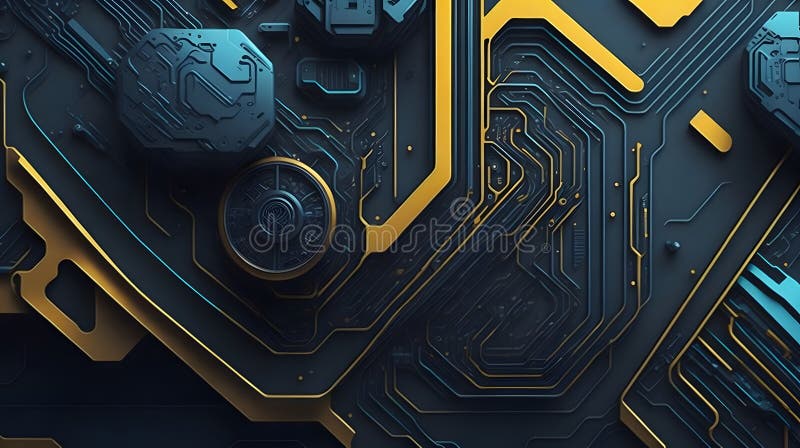 Electronic Computer Hardware Technology. Motherboard Digital Chip. Tech ...