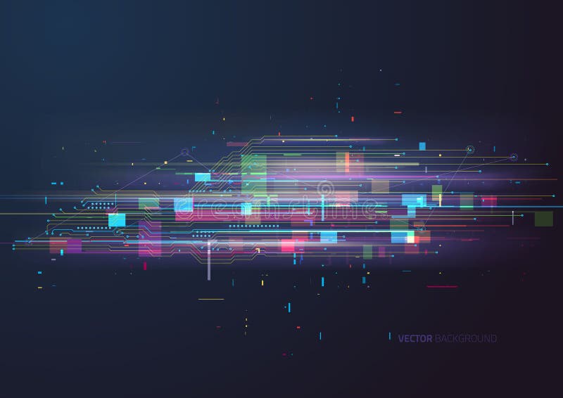 Electronic Computer Hardware Technology. Template Design Stock Vector ...